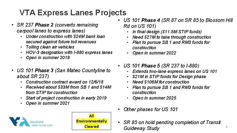 VTA Express Lanes December 2018 Silicon Valley Express