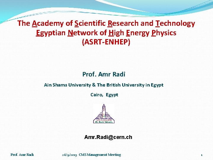 The Academy of Scientific Research and Technology Egyptian