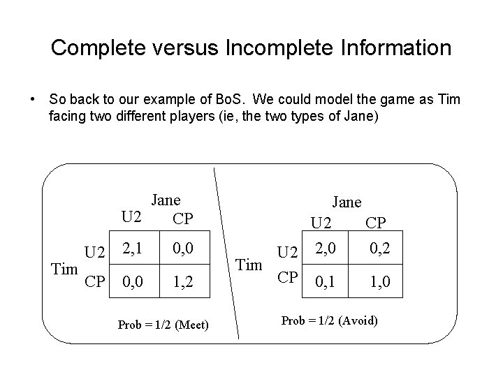 Chapter 9 Games with Imperfect Information Bayesian Games