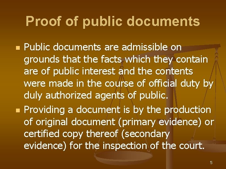 Law of Evidence DOCUMENTRY EVIDENCE 30112014 1 Documentary