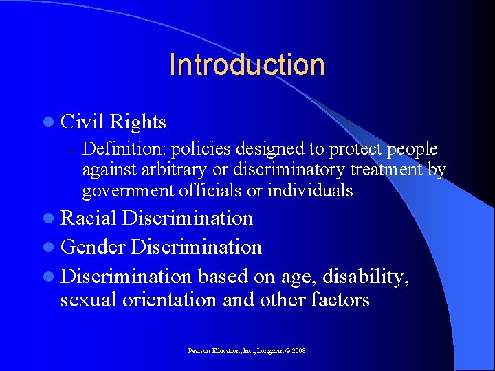 Chapter 5 Civil Rights and Public Policy Pearson
