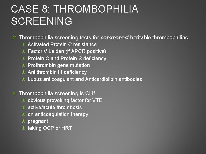 A MASTERCLASS IN VENOUS THROMBOEMBOLISM VTE Dr Tom