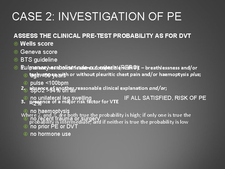 A MASTERCLASS IN VENOUS THROMBOEMBOLISM VTE Dr Tom