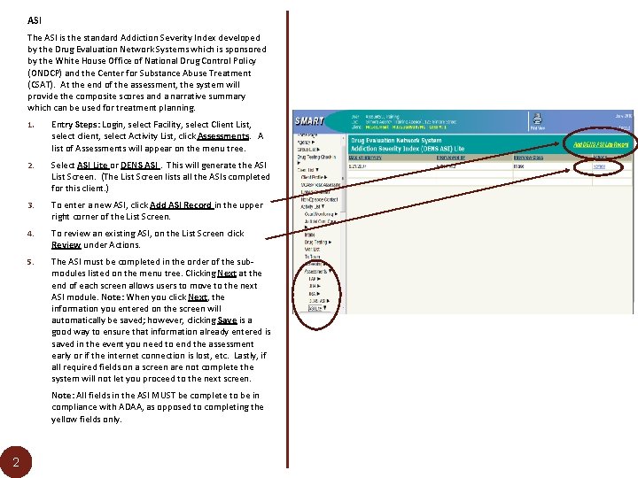 SMART Tip Sheets Addiction Severity Index ASI INSTITUTE