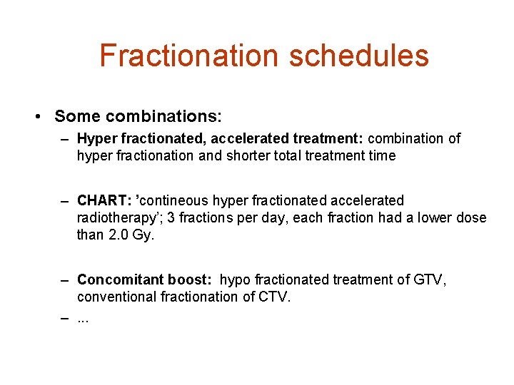 Clinical radiobiology normal tissue and fractionation Categories of