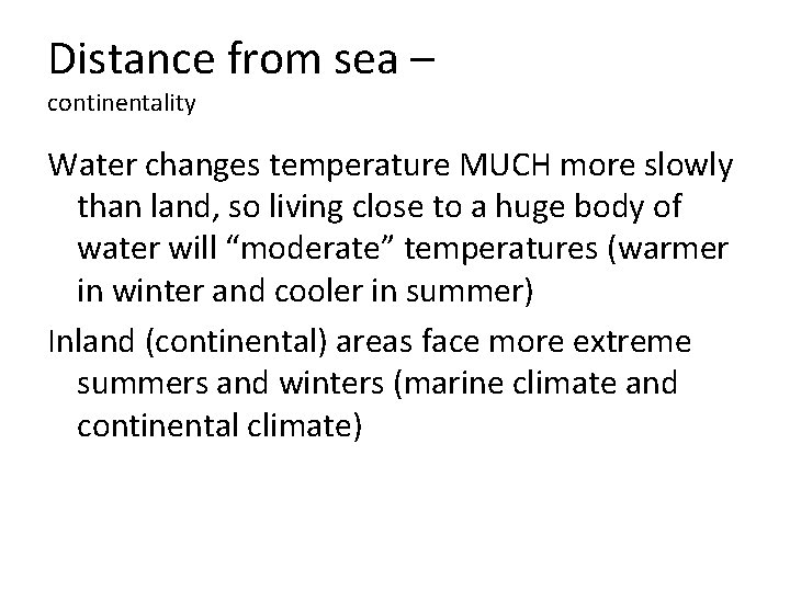 Climate Climate is the average weather patterns established
