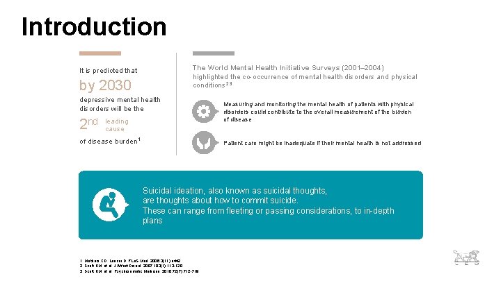 Suicide ideation in psoriasis Dr Anthony Bewley Introduction