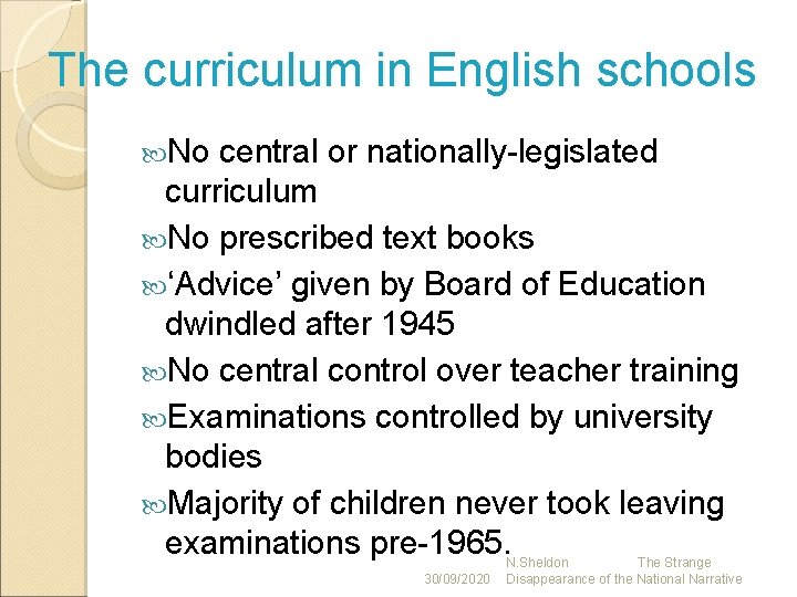 Dr Nicola Sheldon Institute of Historical Research University