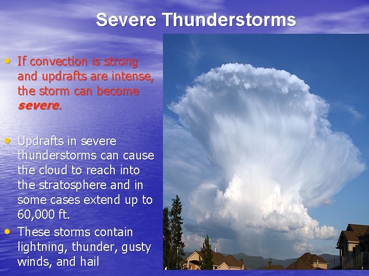 THUNDERSTORMS LIGHTNING and TORNADOES pcooke 51003 Thunderstorm Frequency