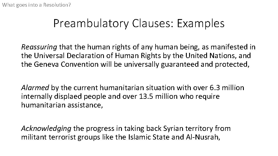 Introduction to Resolution Writing October 25 th 2017