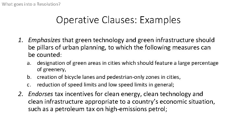 Introduction to Resolution Writing October 25 th 2017