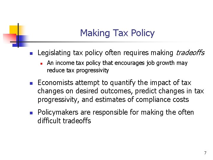 An Economic Analysis of the Income Tax in