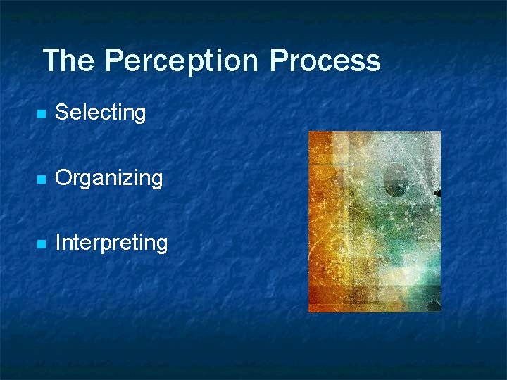 Chapter 2 Perceiving the Self and Others Perception