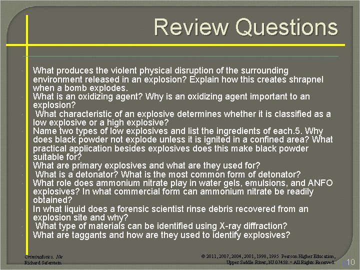 FORENSIC INVESTIGATION OF EXPLOSIONS 1 Introduction Arson often