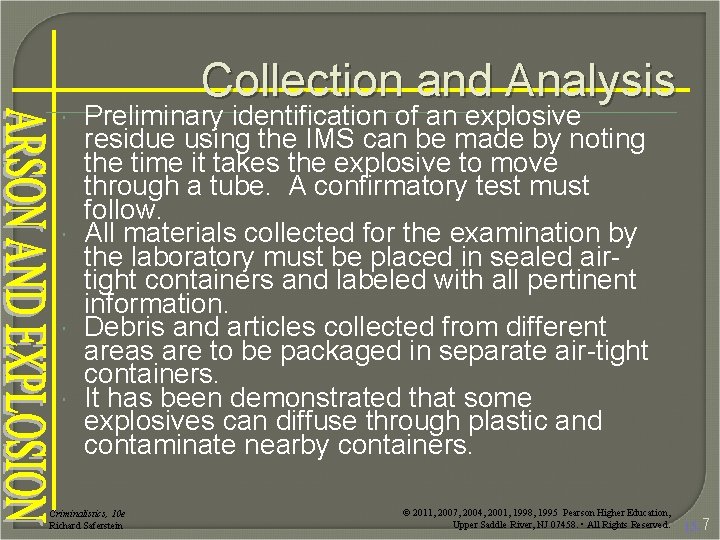FORENSIC INVESTIGATION OF EXPLOSIONS 1 Introduction Arson often