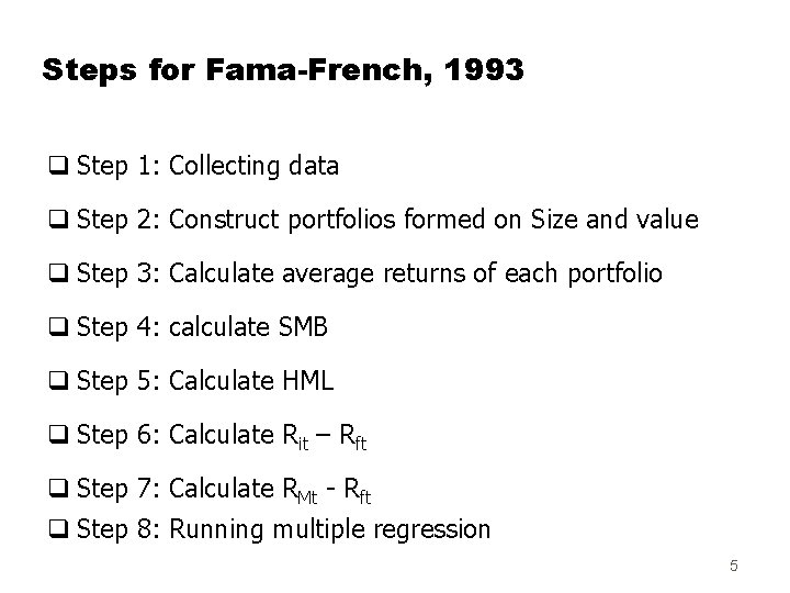 FAMAFRENCH MODEL Concept and Application 1 Learning Objectives