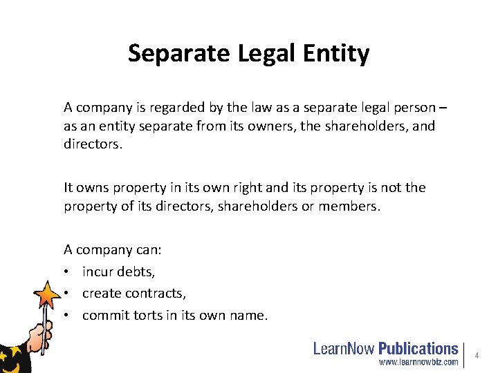 Chapter 2 THE COMPANY A SEPARATE LEGAL ENTITY