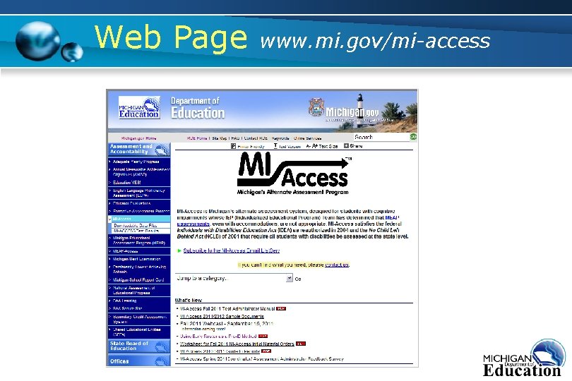 MIAccess Conference Presentations MIAccess Assessment Basics Assessment ...