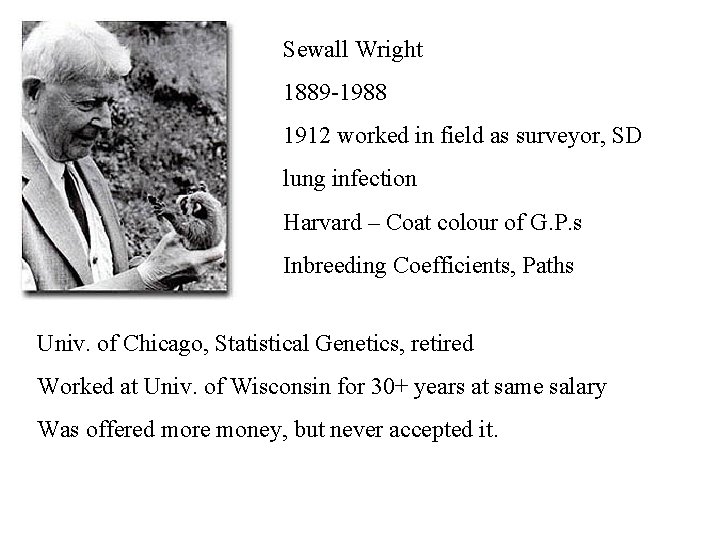 Animal Breeding Biography A Series of Events in