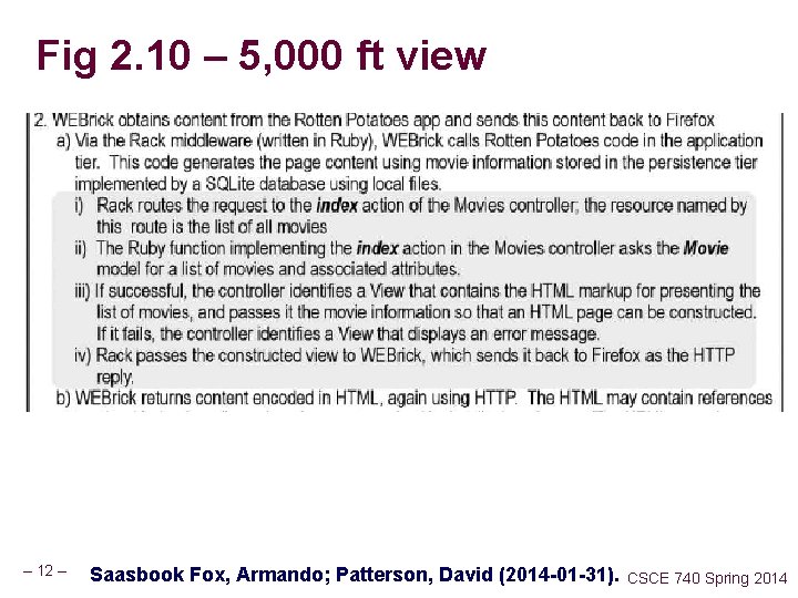 CSCE 740 Software Engineering Lecture 10 Rails Projects
