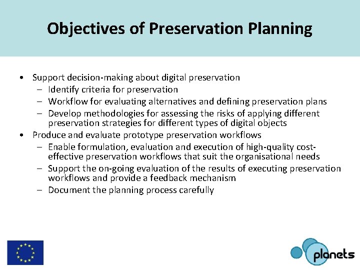 Introduction to Preservation Planning Carl Wilson The British