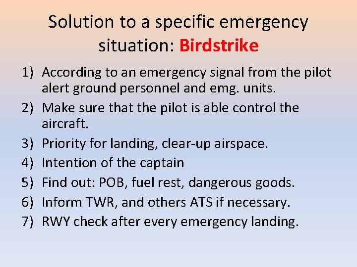 Safety hazards in aviation emergencies and their solutions