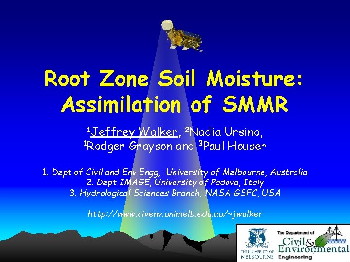 Root Zone Soil Moisture Assimilation of SMMR 1