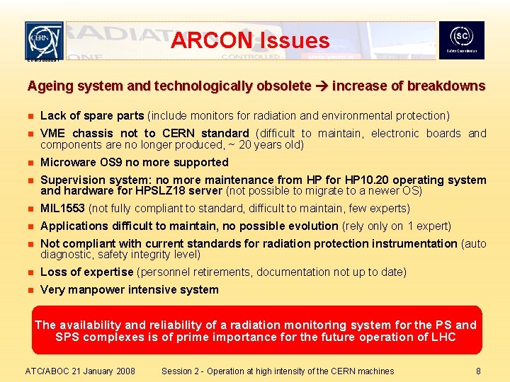 EDMS 888091 ARCON RAMSES Bridge ATCABOC Days CERN