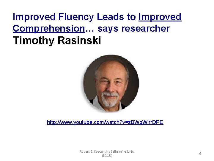 LITR 845 OVERVIEW Improving Fluency in Expository Text