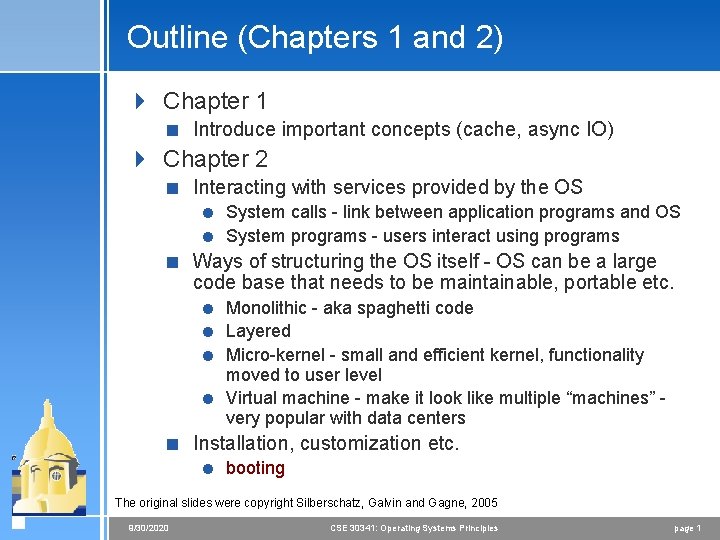 Outline Chapters 1 and 2 4 Chapter 1