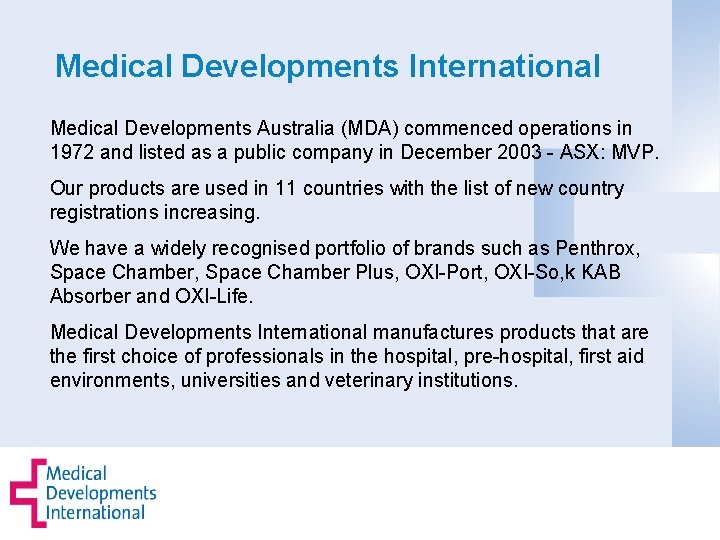 Medical Developments International Vision Medical Developments ...