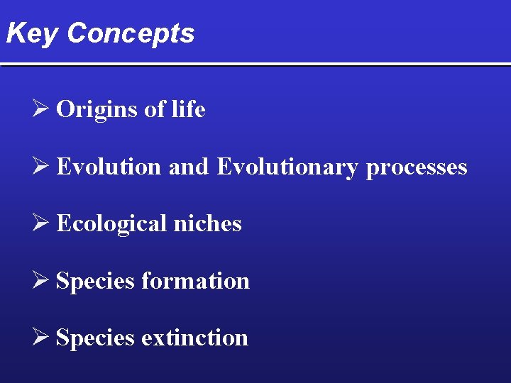 Evolution and Biodiversity Origins Niches and Adaptation G
