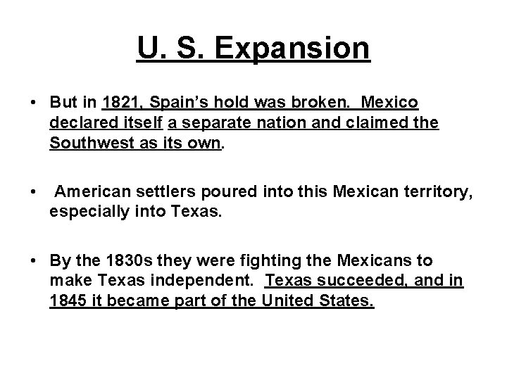 Expansion of the United States The expansion of