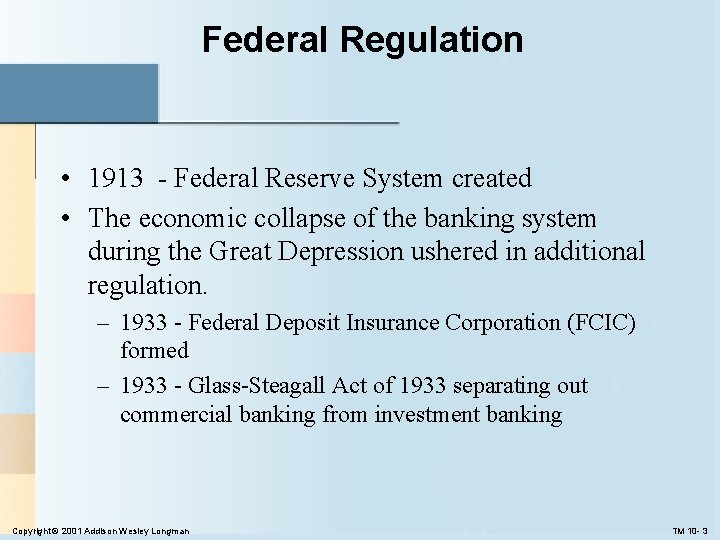 chapter 16 Mishkin Eakins Banking Industry Structure and