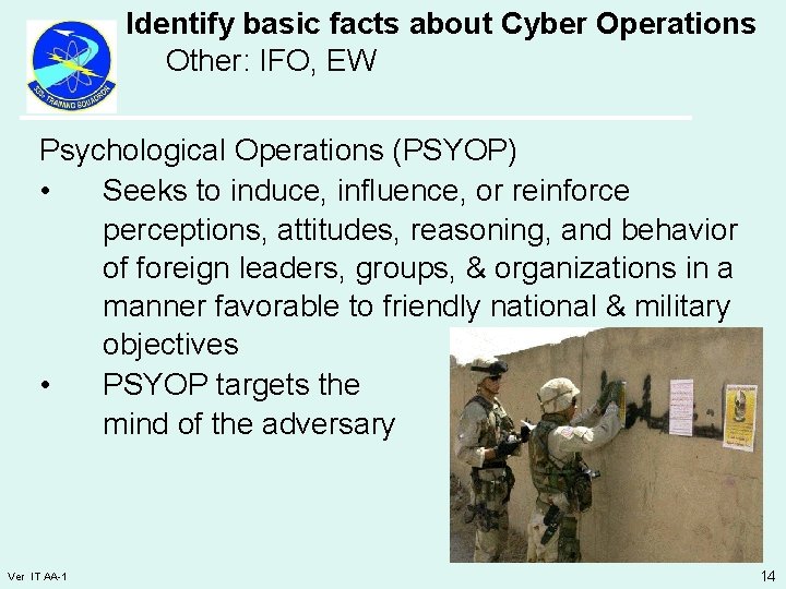BLOCK 2 UNIT 5 CYBER OPERATIONS Ver IT