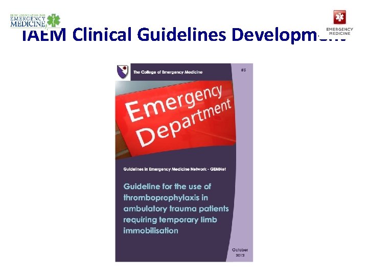 IAEM Clinical Guidelines Development Abel Wakai MD FRCSI