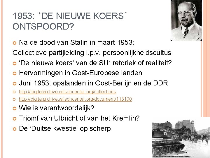 KEERPUNTEN IN DE KOUDE OORLOG VAN DE DOOD