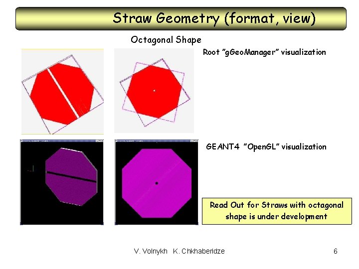 Straw Detector Simulation with GEANT 4 Vladimir Volnykh