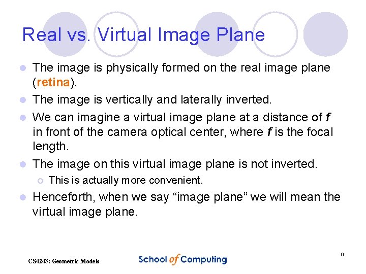 Geometric Models Camera Calibration Reading Chap 2 3