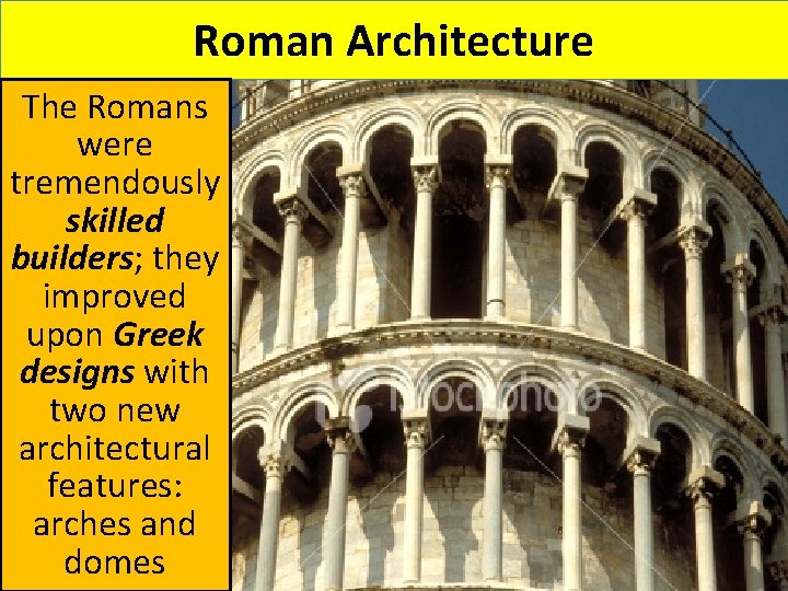 ROMAN ACHIEVEMENTS Essential Question What were the important