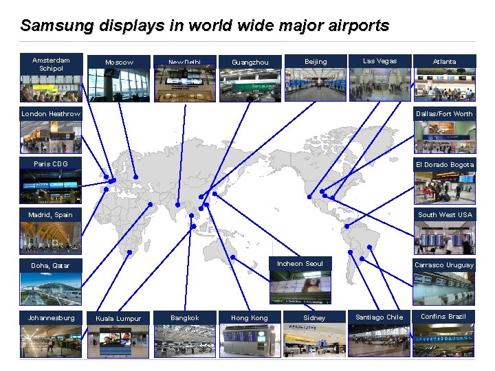 Samsung LFD solution proposal Airport Schipol international airport