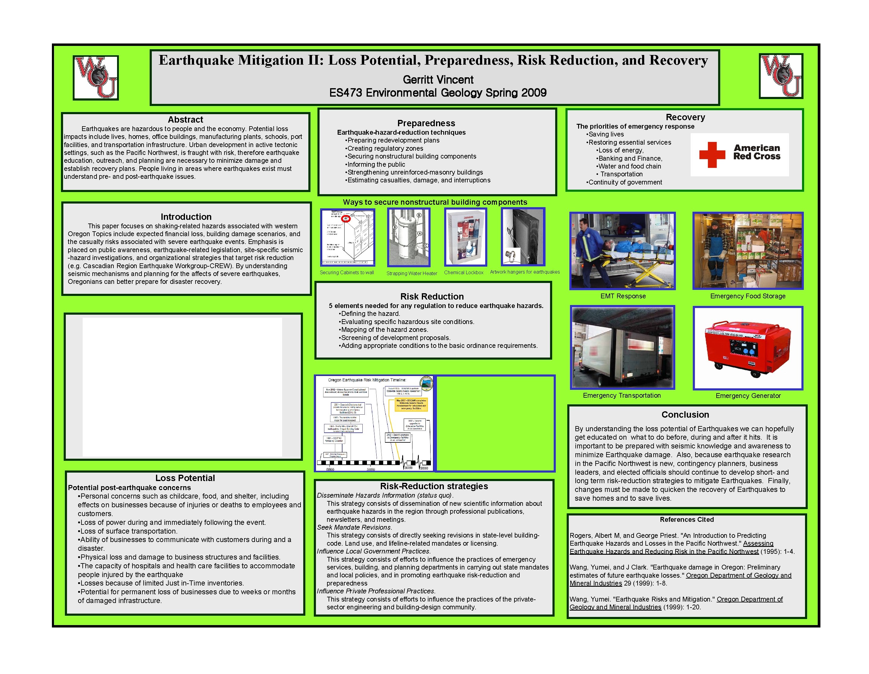 Earthquake Mitigation II Loss Potential Preparedness Risk Reduction