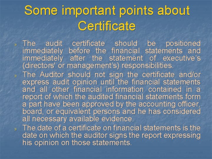 Certification of Accounts Certification of accounts Audit Report