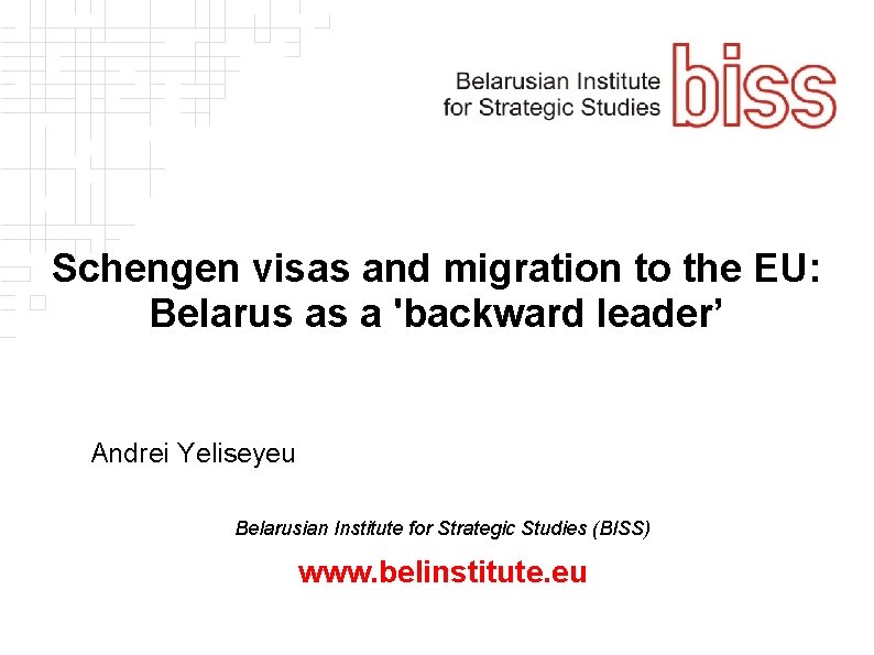 Schengen visas and migration to the EU Belarus