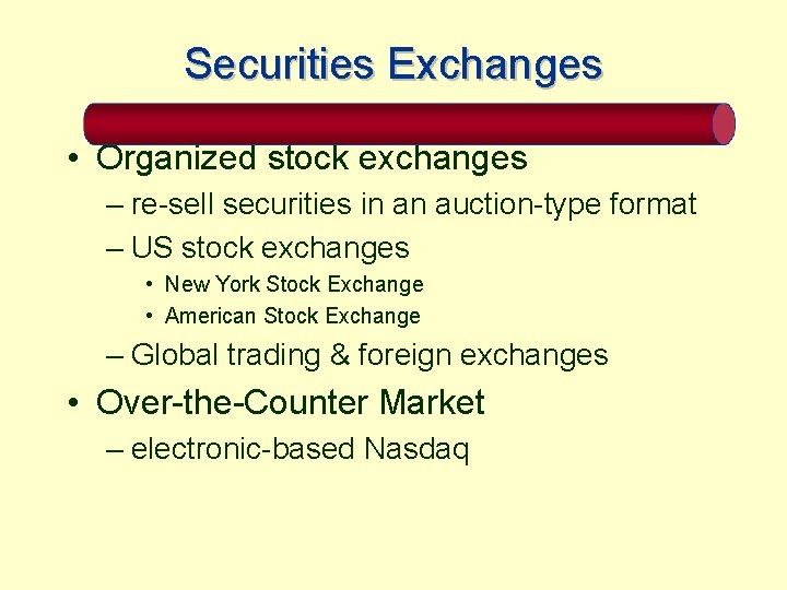 Understanding Securities and Securities Markets Chapter 22 Chapter