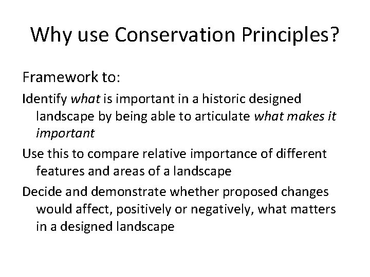Conserving Significance Introducing Conservation Principles ...