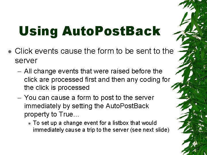 Web Forms ASP NET Presentation 3 Using Web