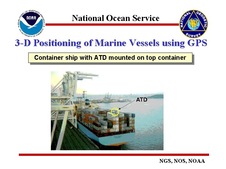 National Ocean Service RealTime GPS Positioning of Ships