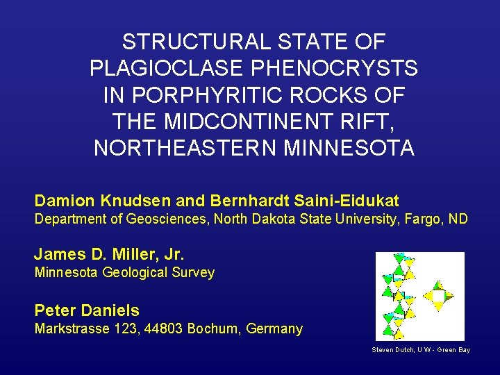 STRUCTURAL STATE OF PLAGIOCLASE PHENOCRYSTS IN PORPHYRITIC ROCKS