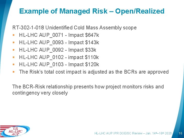 Management 302 1 Execution of Risk Management Plan